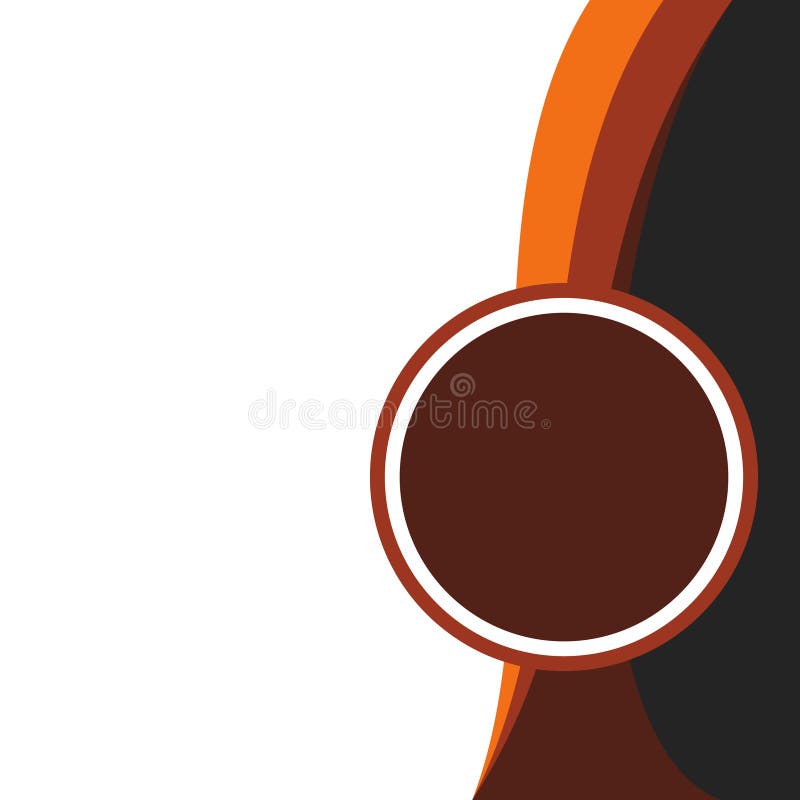 Modern Curve Border with Circle Frame Decoration Stock Vector ...