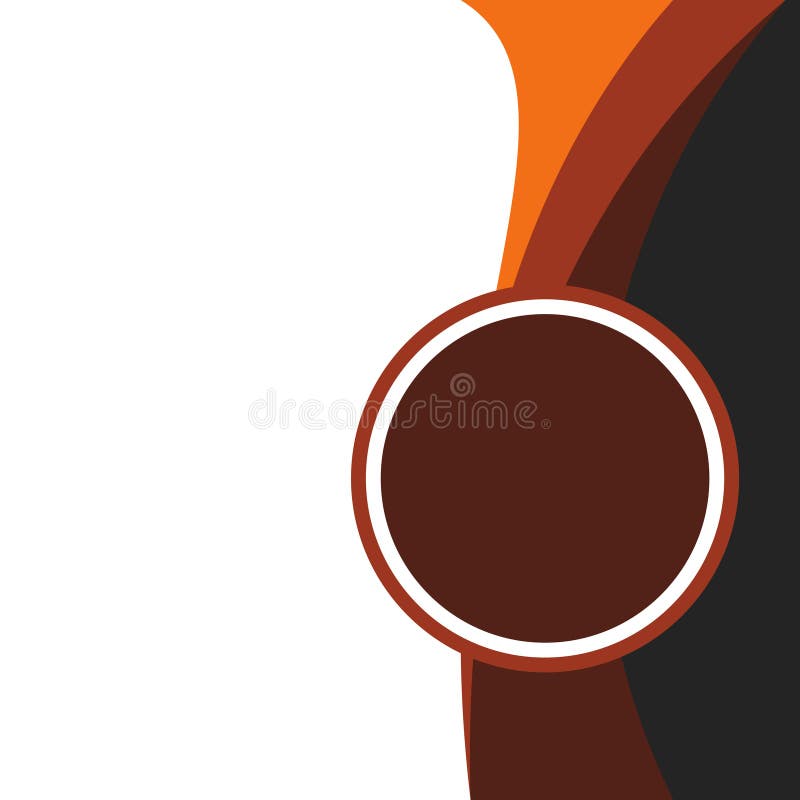 Modern Curve Border With Circle Frame Decoration Stock Illustration