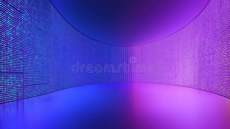 Modern Curved LED Screen Stage Backdrop for Live Show Concert. Digital ...