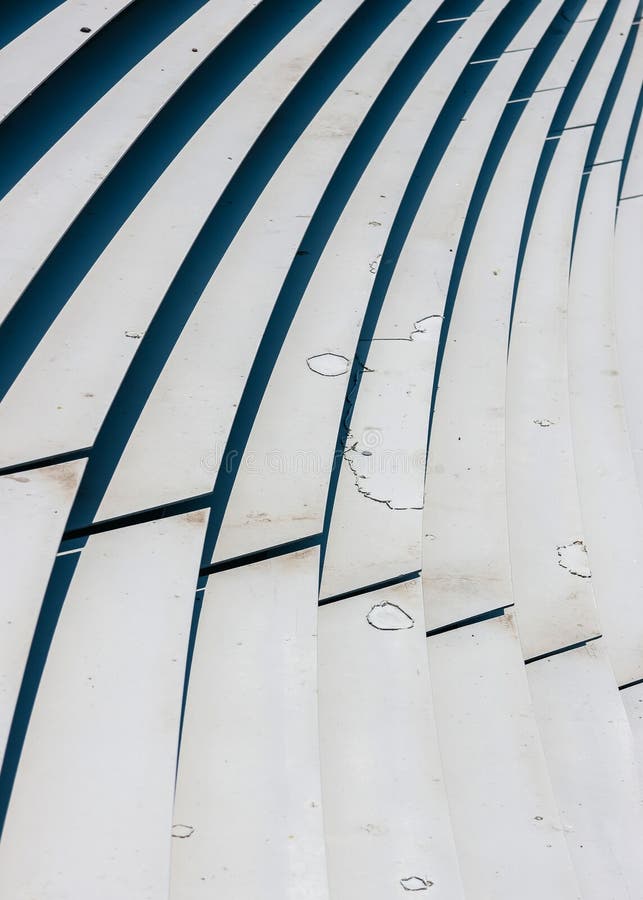 Curved Metal Outdoor Seating Stock Image - Image of shape, arty: 27430245