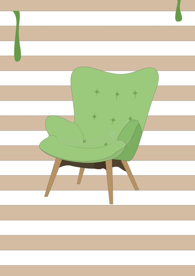 Modern Cushion Chair. Vector Illustration Decorative Design Stock ...