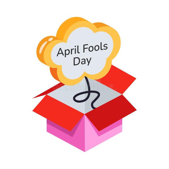 Modern Customizable 3d Style Icon of April Fool Box Stock Vector ...