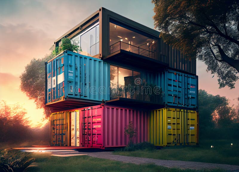Modern Cutting-edge Shipping Container Construction Home Building ...