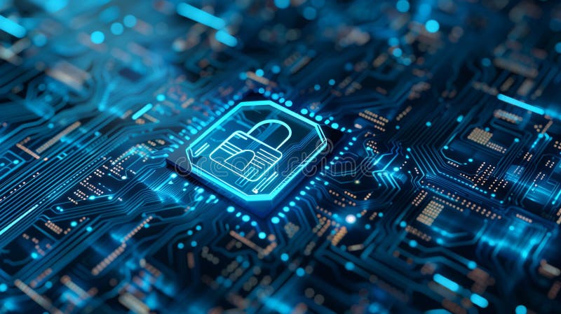 Modern Cyber Security Wallpaper Stock Photo - Image of connect ...