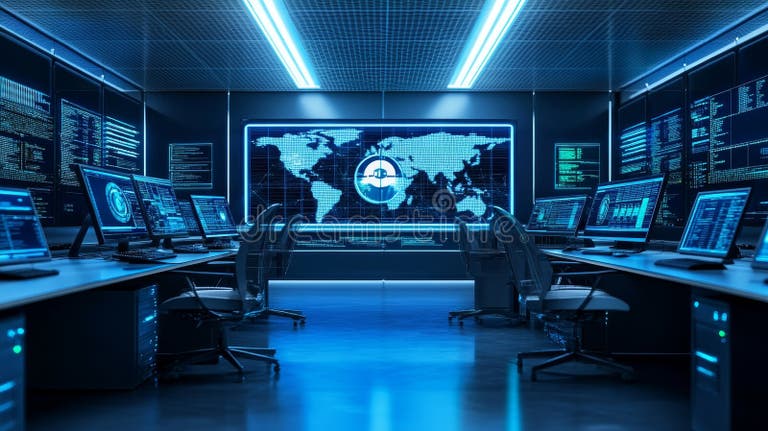 Global Network Security Center a Modern Cybersecurity Command Center ...