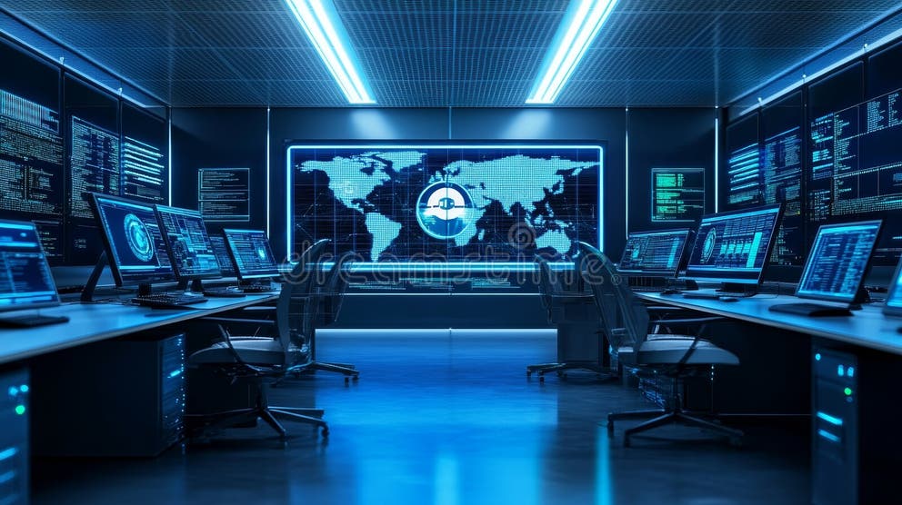 Global Network Security Center a Modern Cybersecurity Command Center ...