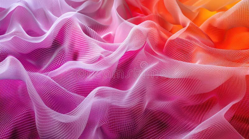 Modern 3D Artwork: Vibrant Colors in Mesh Wave Design, Offering a ...