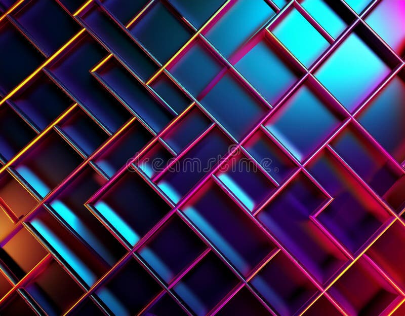 Modern 3D Background with Intersecting Geometric Shapes and Gradient ...