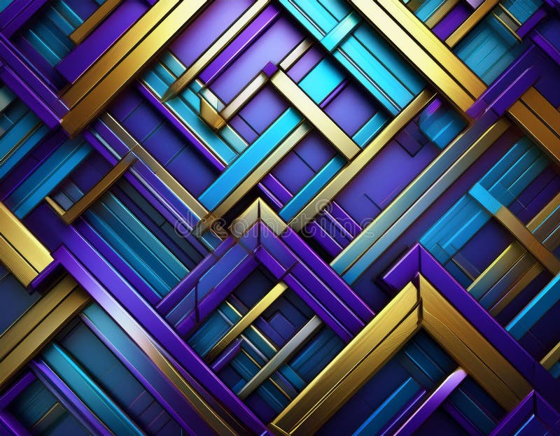 Modern 3D Background with Intersecting Geometric Shapes and Gradient ...