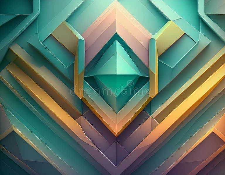 Modern 3D Background with Intersecting Geometric Shapes and Gradient ...