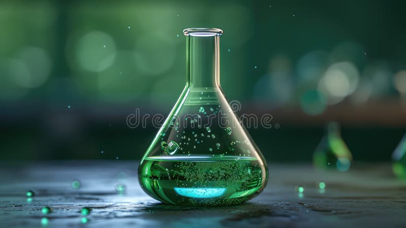 Modern 3D Chemical Lab Beaker Flask for Testing Stock Illustration ...