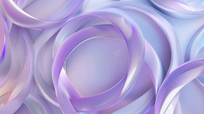 Modern 3D Design with Circular Shapes and Gradient Lavender and Pearl ...