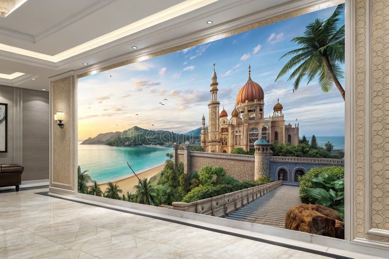 3D Digital Print Wallpaper Illustration Stock Illustration ...