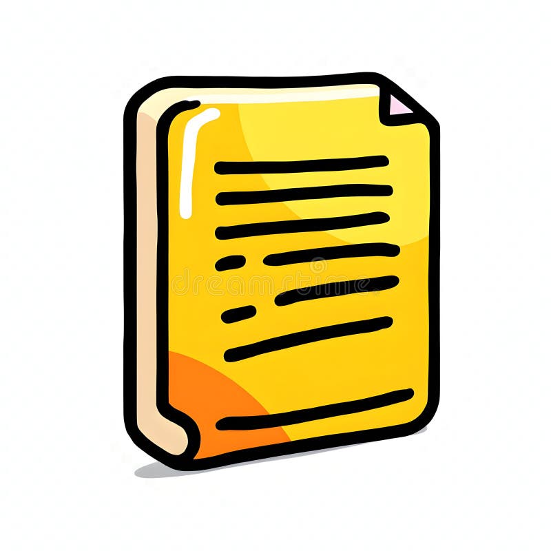 Document 3D Icon Isolated on Transparent Background Stock Illustration ...