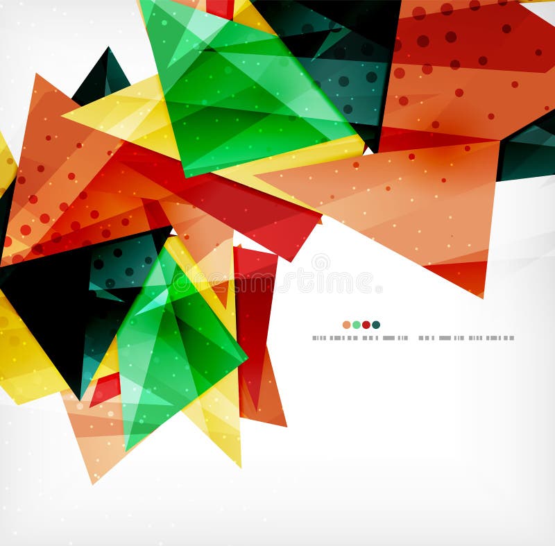 Modern 3d Glossy Overlapping Triangles Stock Vector - Illustration of ...