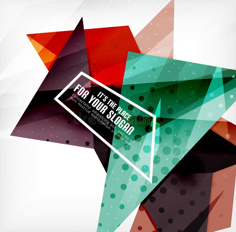 Modern 3d Glossy Overlapping Triangles Stock Vector - Illustration of ...