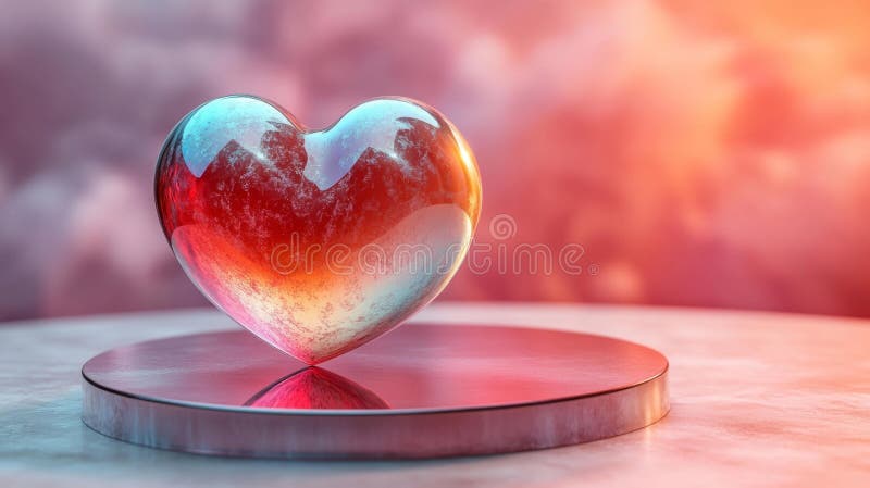 Modern 3D Heart with Layered Depth Effect Stock Illustration ...