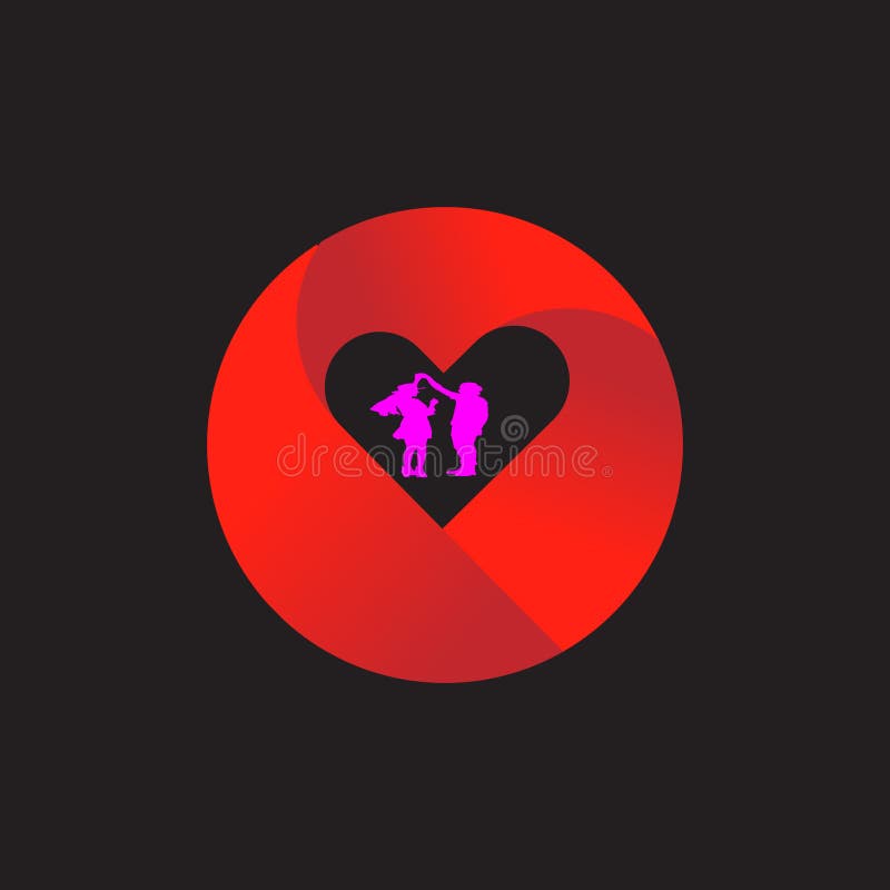 Modern 3d Heart Shape Logo Design Stock Illustration - Illustration of ...