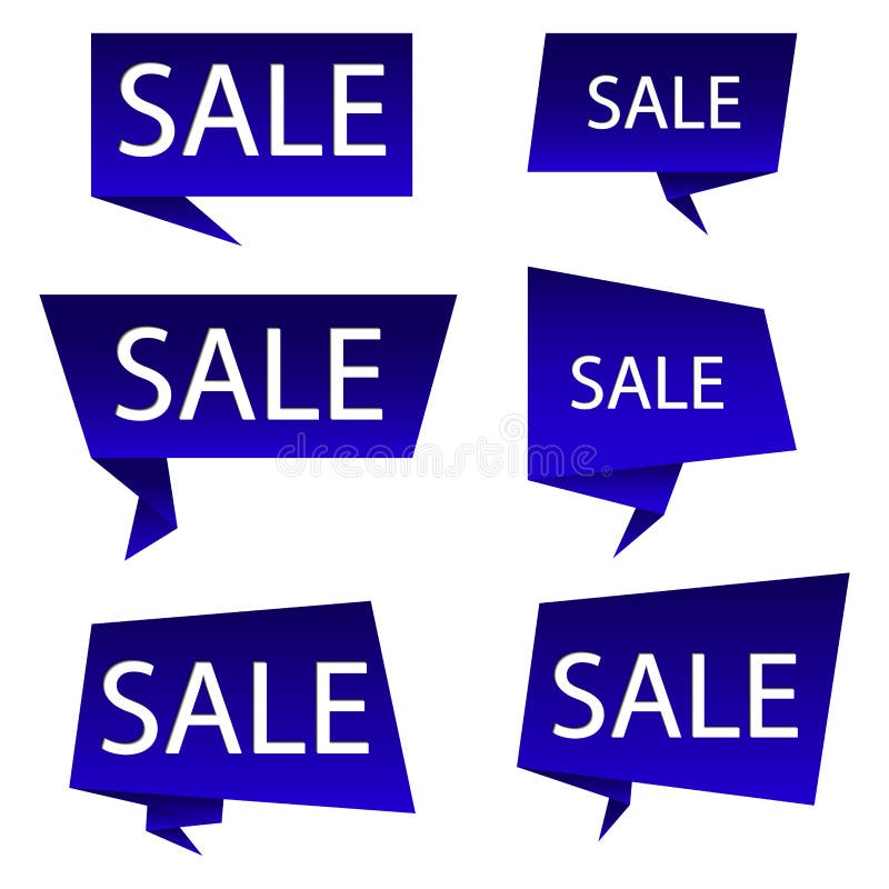 Modern 3d Icon with Blue Sale for Banner Design. Logo Design. Stock ...