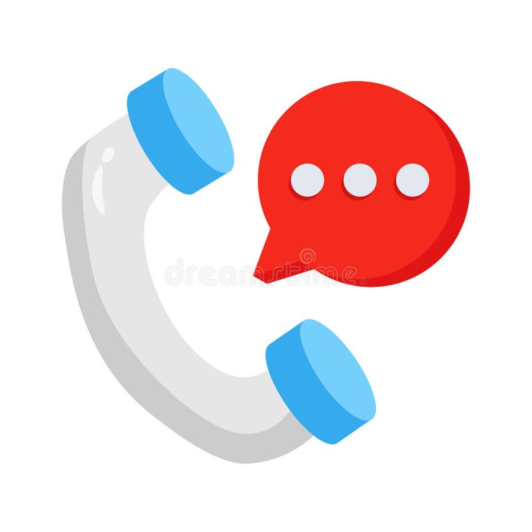 A Modern 2d Icon of Incoming Phone Call Stock Illustration ...