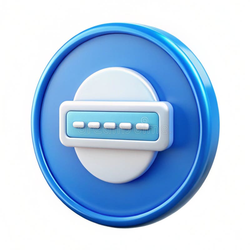 Log in 3D Icon Isolated on White Background Stock Illustration ...