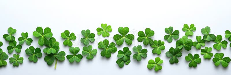A Modern 3D Illustration of a Four-leaf Clover Serves As a Realistic Background, Ideal for St ...