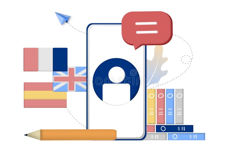 Modern 3D Isometric of Online Languages Learning, Language Courses ...