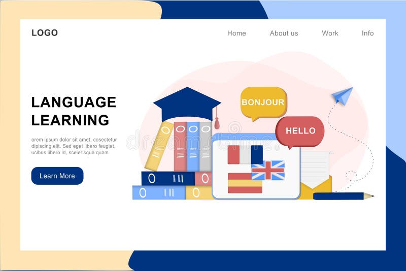 Modern 3D Isometric of Online Languages Learning, Language Courses ...