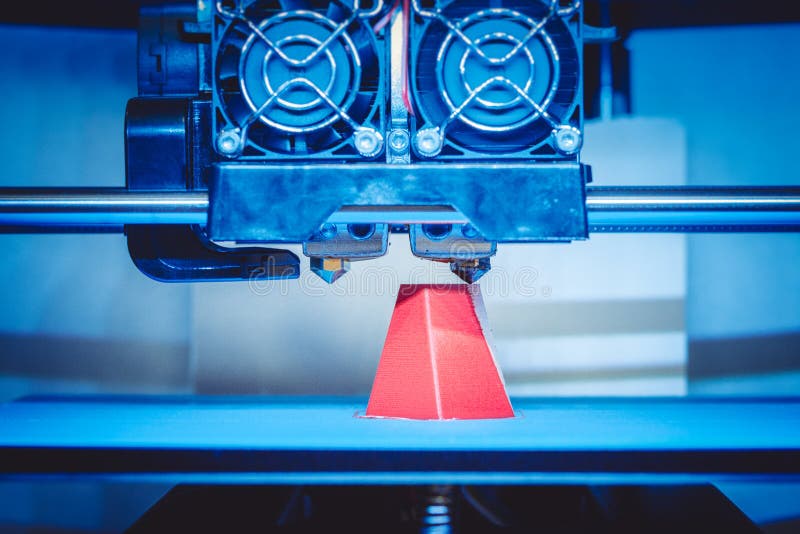 Modern 3D Printer Printing Close-up Stock Image - Image of closeup ...