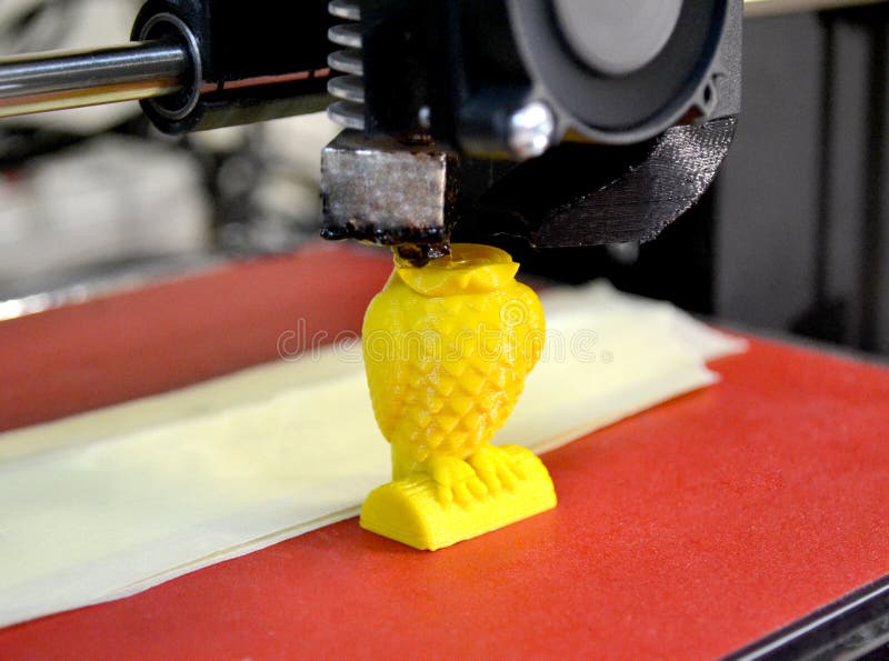 Modern 3D Printer Printing Figure Close-up. Stock Image - Image of ...