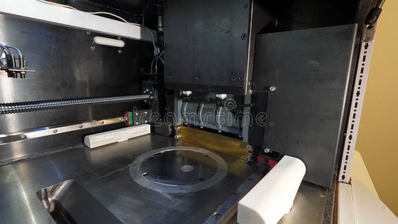 Modern 3D Printer Printing Figure Close-up Macro. Automatic Three ...