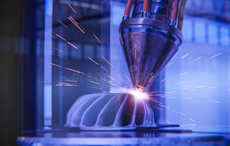 A Modern 3D Printer is Printing a Metal Turbine. the Future of Machine ...