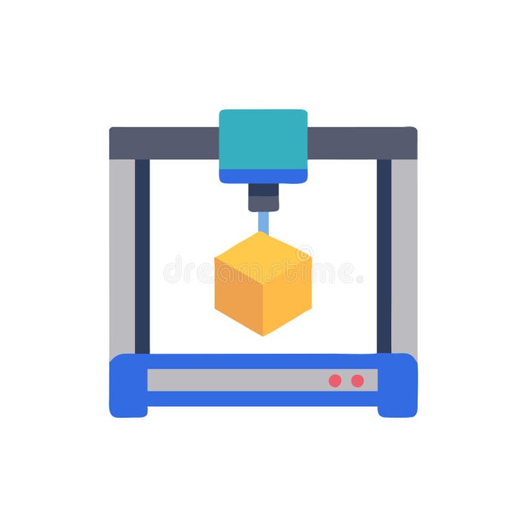 Modern 3D Printing Innovation Icon Stock Vector - Illustration of ...