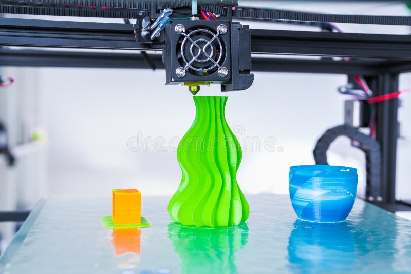 Modern 3D Printing. 3d Printer Mechanism Working during the Processes ...