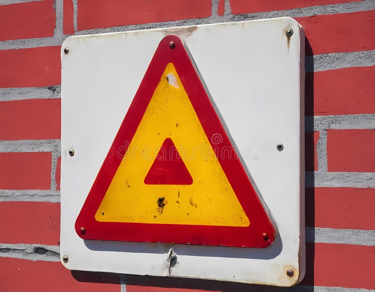 3D Red Triangle Warning Sign with Glowing Exclamation Mark Isolated on ...