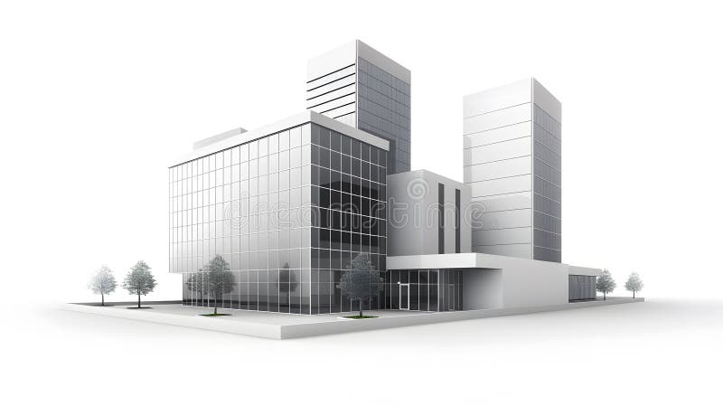 Modern 3D Render of a Blank Business Center Model. this is AI ...