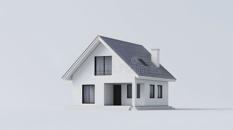 Modern 3D Render of a Blank House Model. this is AI Generative Image ...