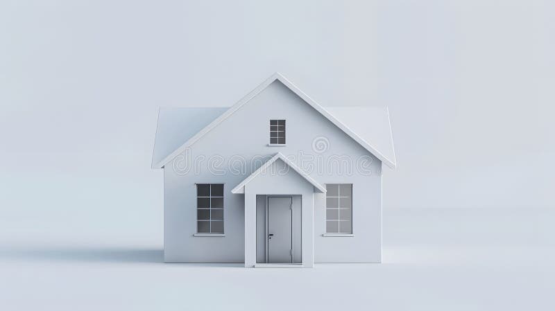 Modern 3D Render of a Blank House Model. this is AI Generative Image ...
