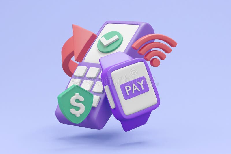 A Modern 3D Render Illustrating the Convenience and Security of Making ...