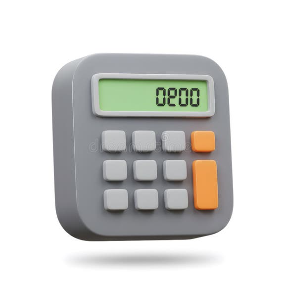 Modern 3D Render of a Stylish Calculator App Icon Design with a Clean ...