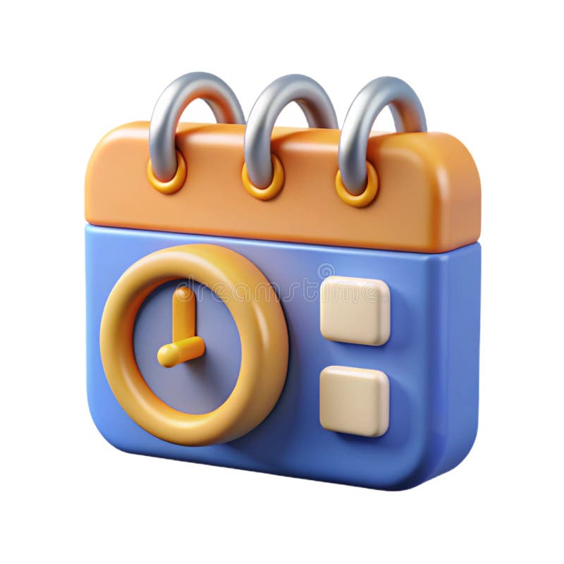 Schedule 3D Illustration Time Management Stock Illustration ...