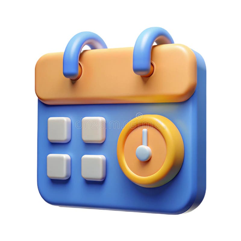 Schedule 3D Illustration Time Management Stock Illustration ...