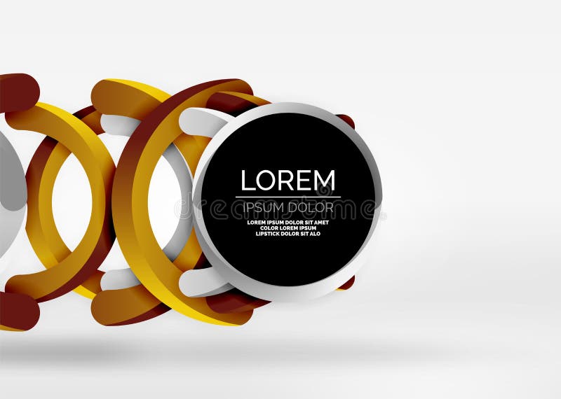 Modern 3d Ring Vector Abstract Background Stock Vector - Illustration ...