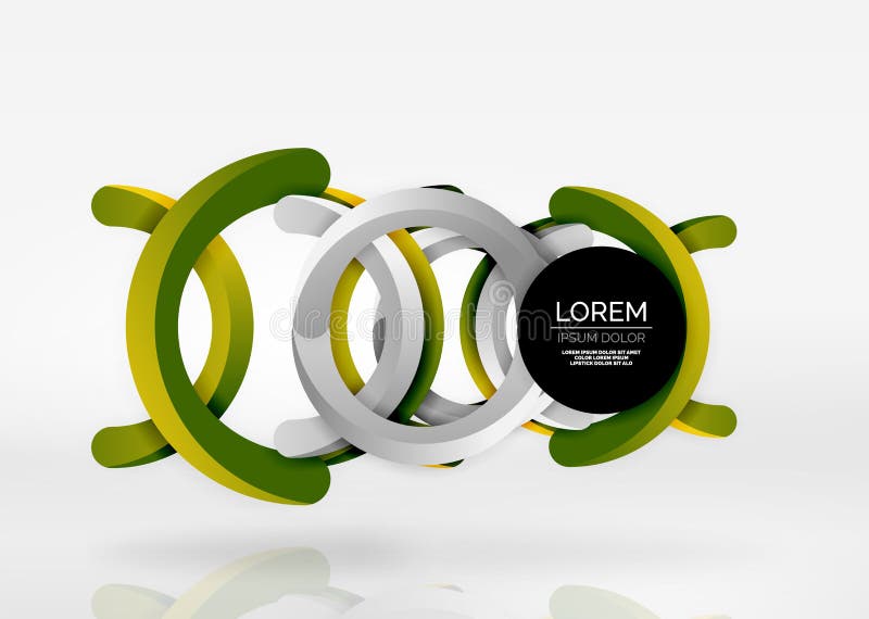 Modern 3d Ring Vector Abstract Background Stock Vector - Illustration ...