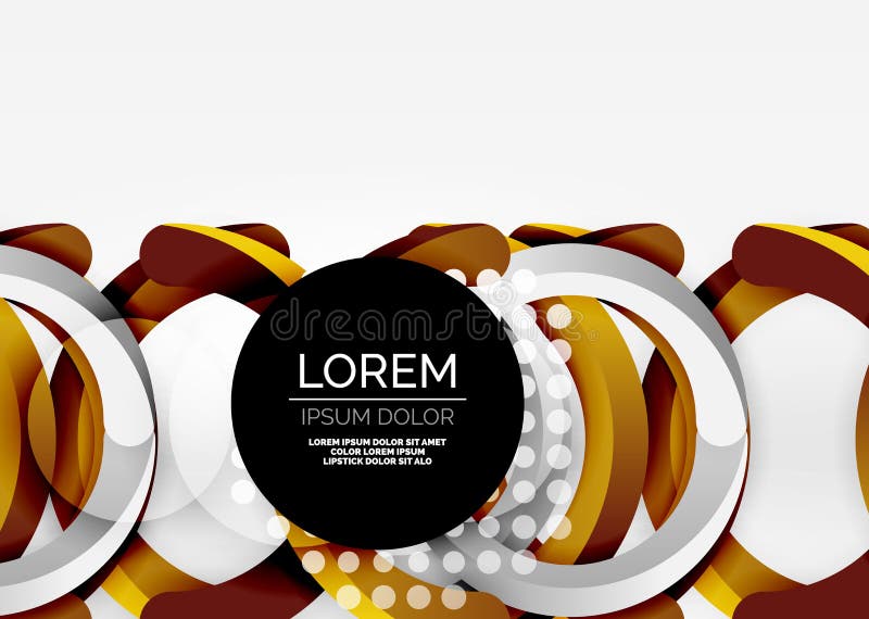 Modern 3d Ring Vector Abstract Background Stock Vector - Illustration ...