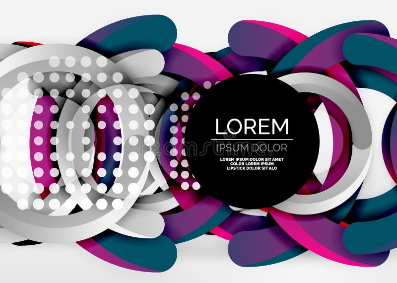 Modern 3d Ring Vector Abstract Background Stock Vector - Illustration ...
