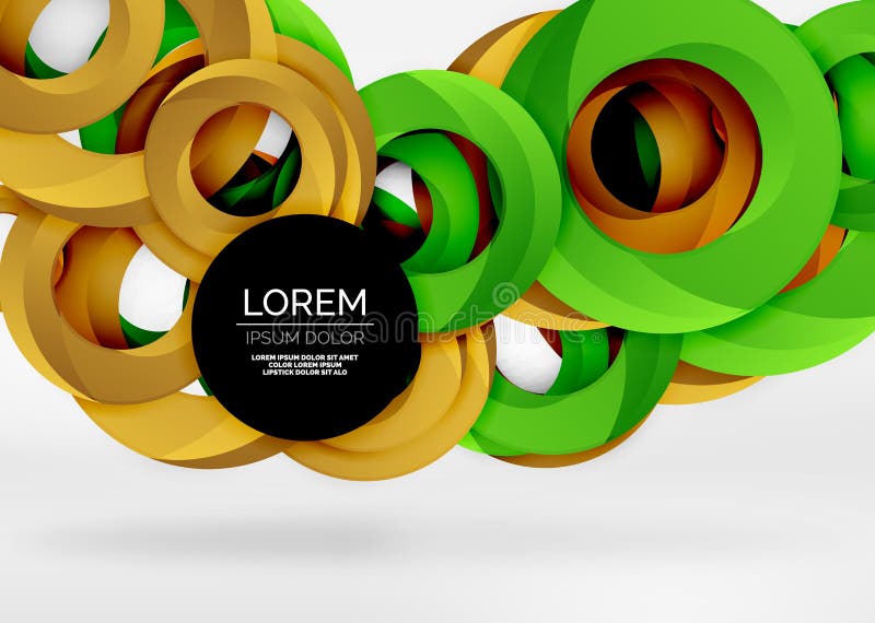 Modern 3d Ring Vector Abstract Background Stock Vector - Illustration ...
