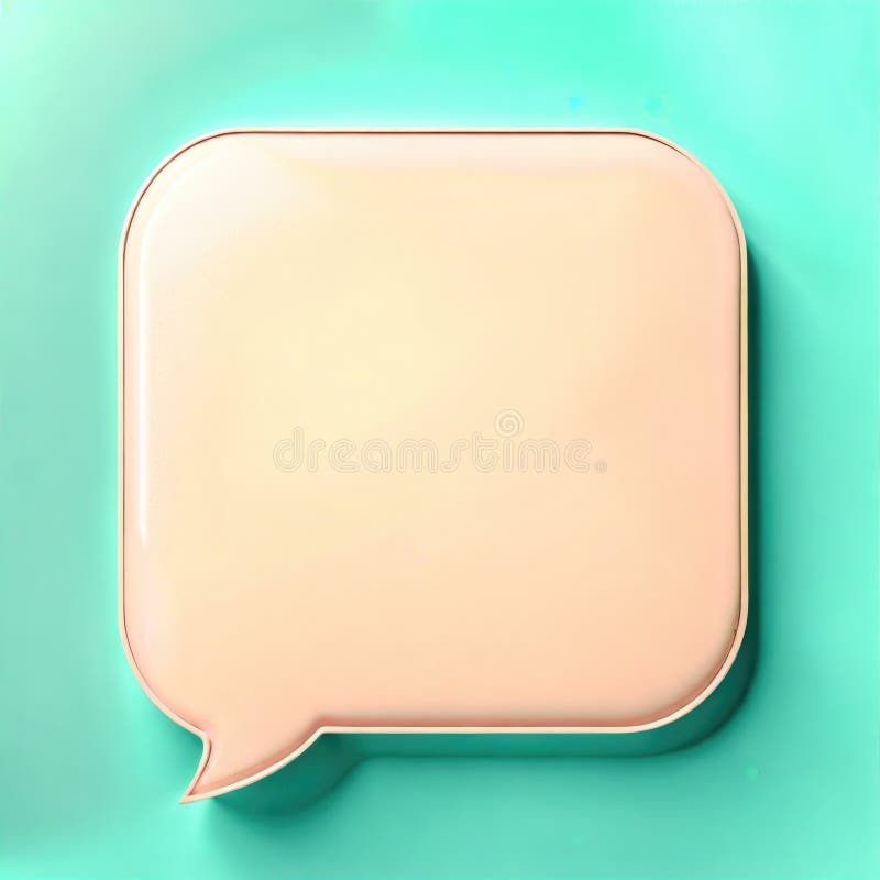 Modern 3D Speech Bubble on Soft Gradient Stock Illustration ...