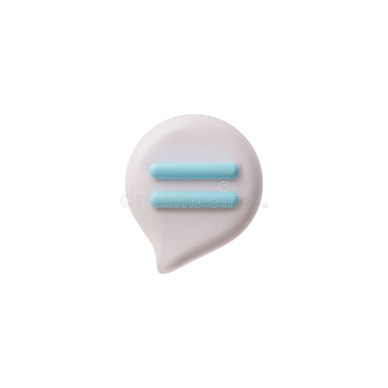 Modern 3D Speech Bubble with Text Lines Icon Vector Illustration Stock ...