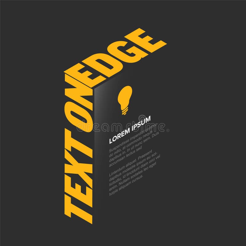 Modern 3D Typography Block Content Design with Isomtry Style Stock ...